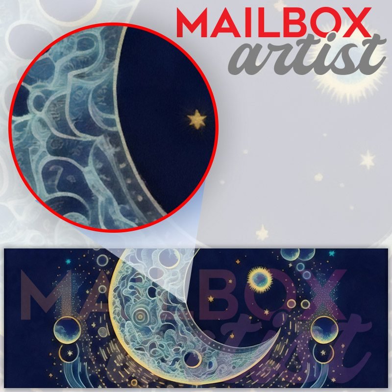 Celestial Moon and Planets #1 Townhouse Mailbox Cover • Mailbox Artist ...