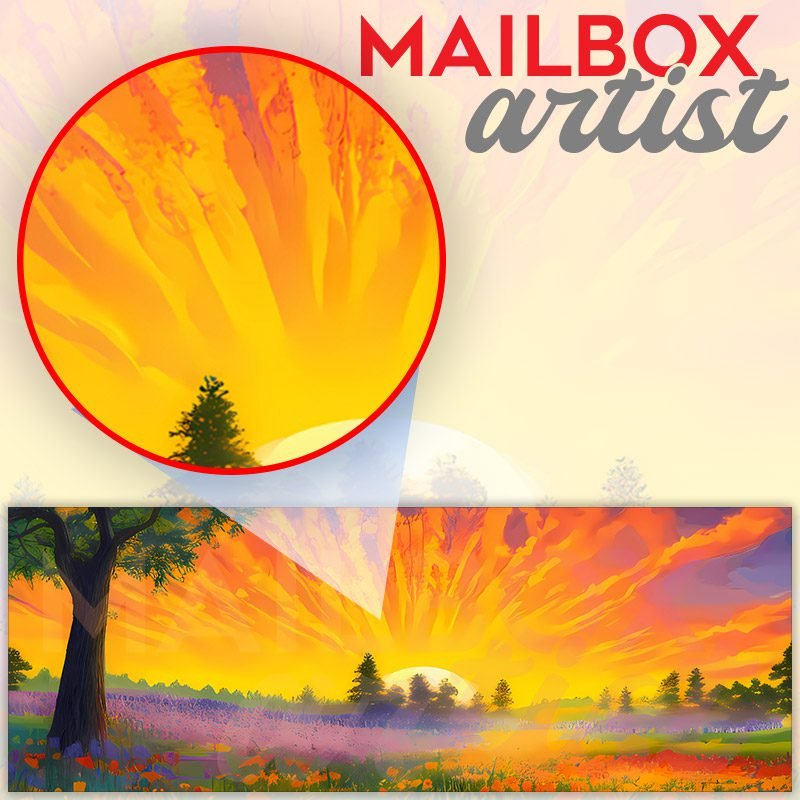 Good Morning Sunshine Townhouse Mailbox Cover • Mailbox Artist Canada