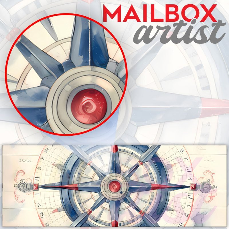 Abstract Beach House Design Townhouse Mailbox Cover • Mailbox Artist Canada