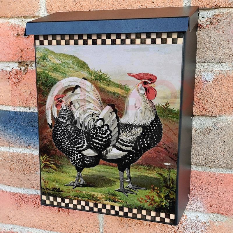 Beautiful Farmhouse Rooster #2 Colonial Mailbox Cover • Mailbox Artist ...