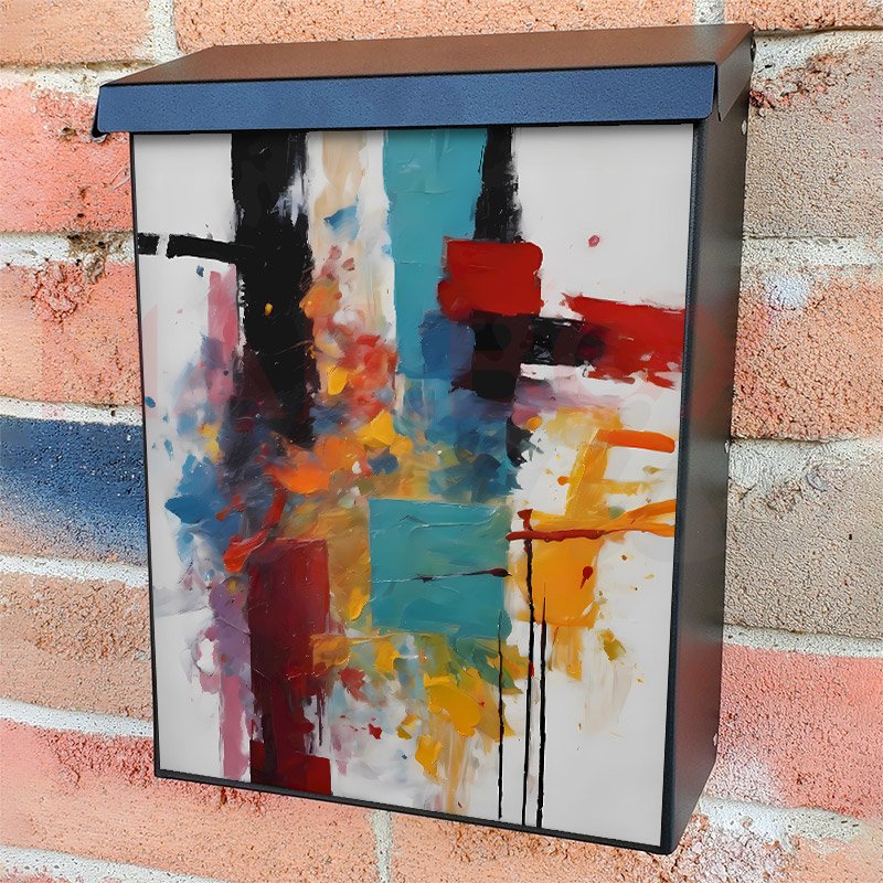 Minimalist Abstract Art Colonial Mailbox Cover • Mailbox Artist Canada